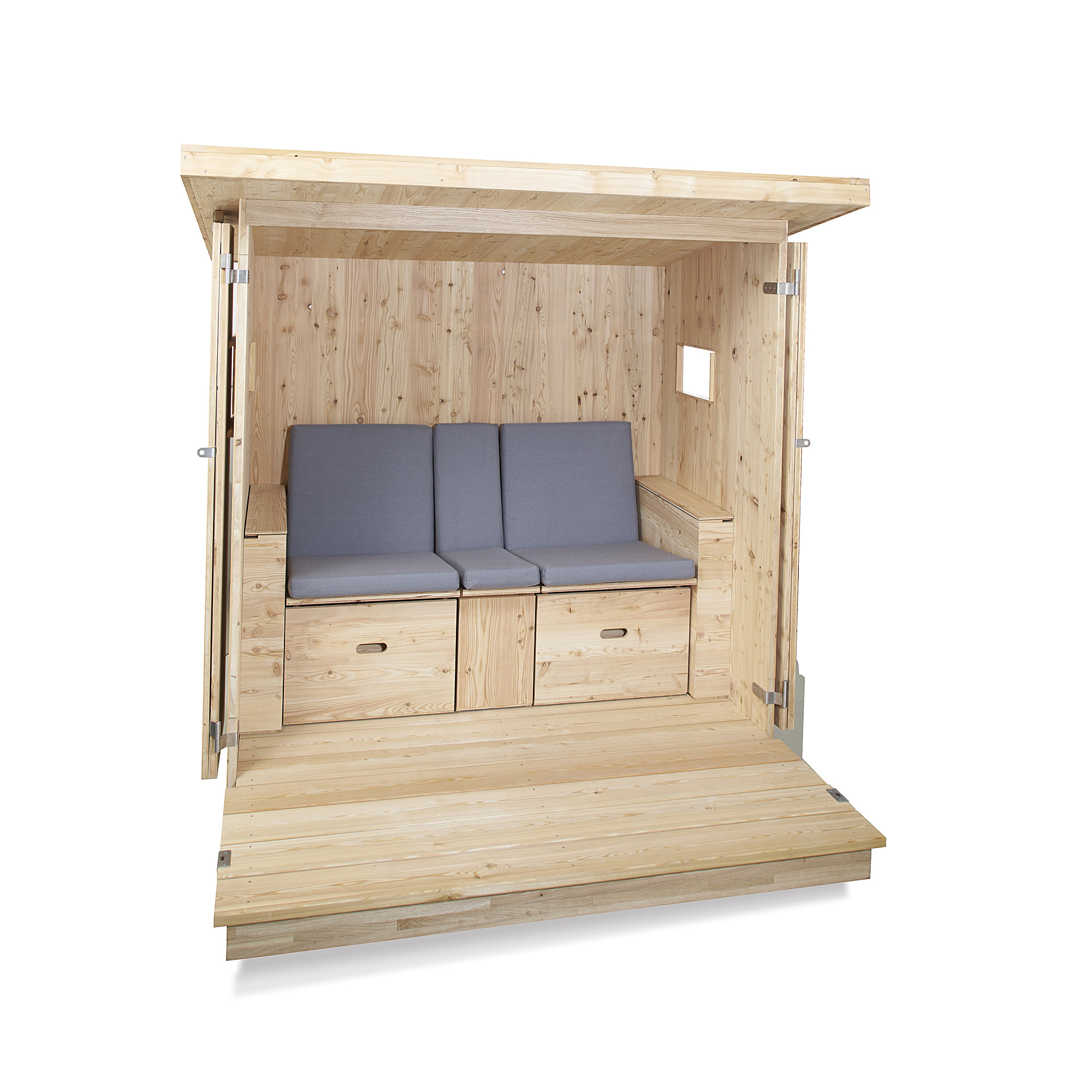 Strandkorb aus Holz - STARTSEITE